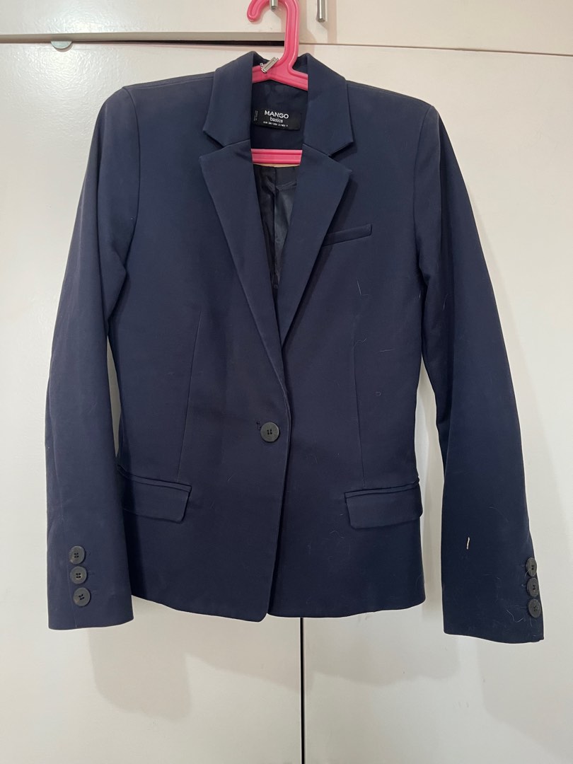 Mango Navy Blazer, Women's Fashion, Coats, Jackets and Outerwear on ...