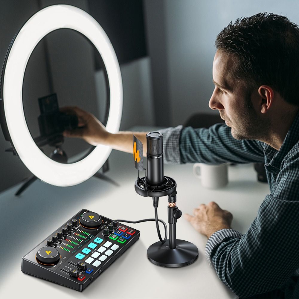 Maonocaster Maono AME 2A PM320T External XLR Audio Interface Sound Card ...