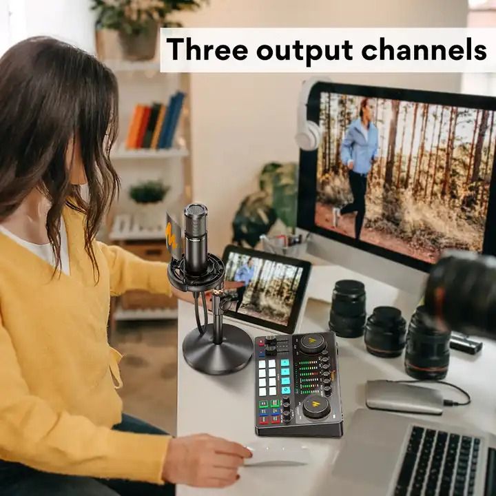 Maonocaster Maono AME 2A PM320T External XLR Audio Interface Sound Card ...