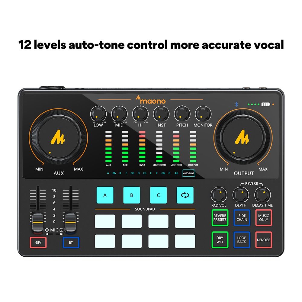 Maonocaster Maono AME 2A PM320T External XLR Audio Interface Sound Card ...