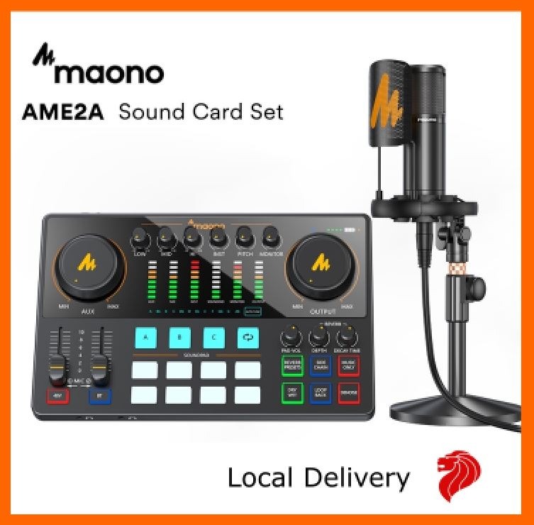 Maonocaster Maono AME 2A PM320T External XLR Audio Interface Sound Card ...