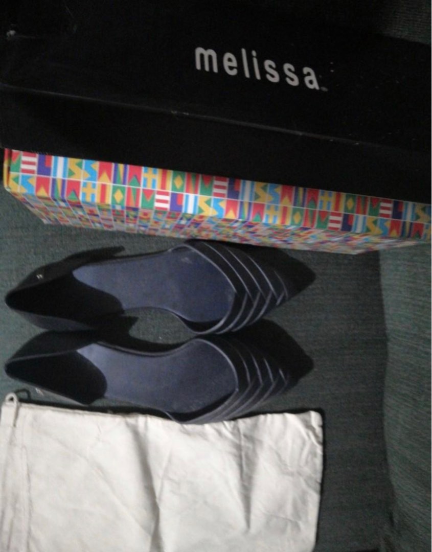 Melissa Navy shoes, Women's Fashion, Footwear, Flats & Sandals on Carousell