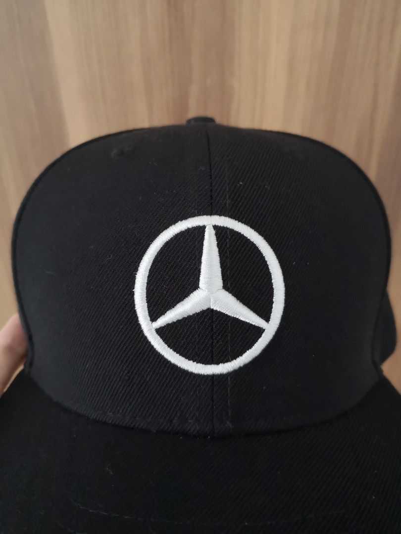 Mercedes Benz Black Snapback with Grey Underbrim, Men's Fashion ...
