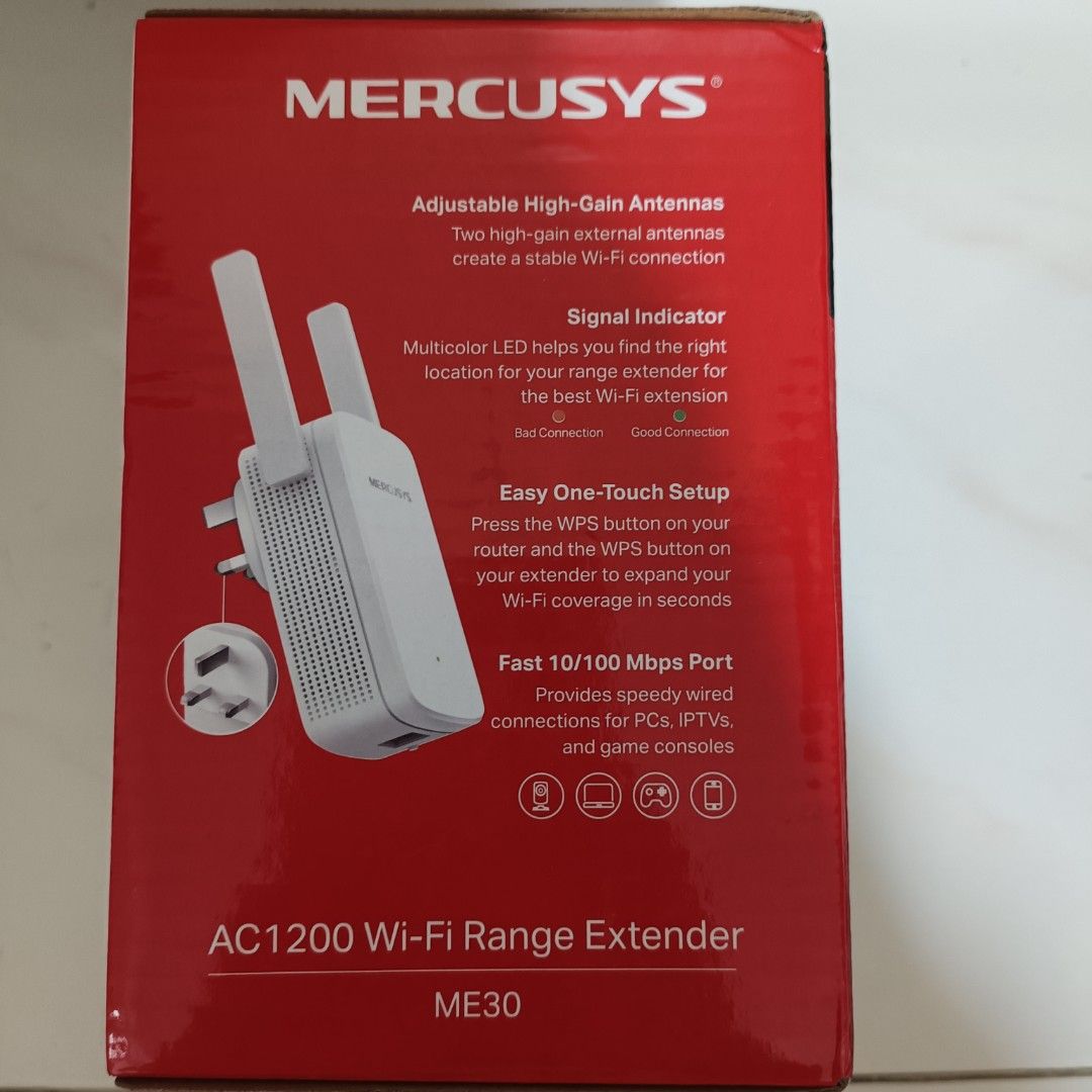 Mercusys WiFi range extender, Computers & Tech, Parts & Accessories ...