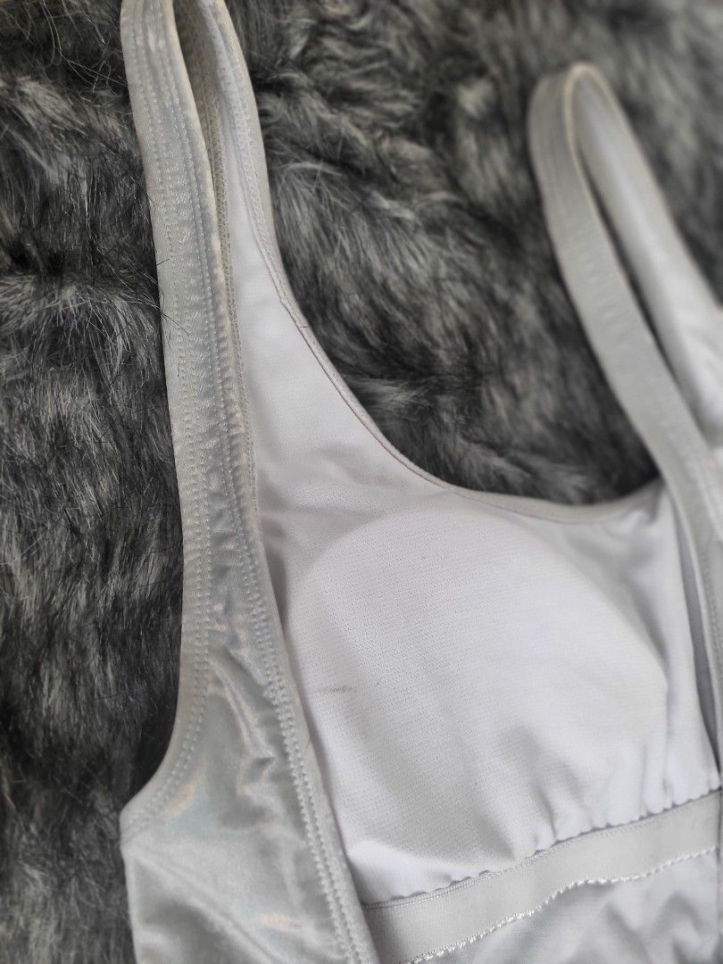 Metallic silver bikini swimsuit, Women's Fashion, Swimwear, Bikinis ...