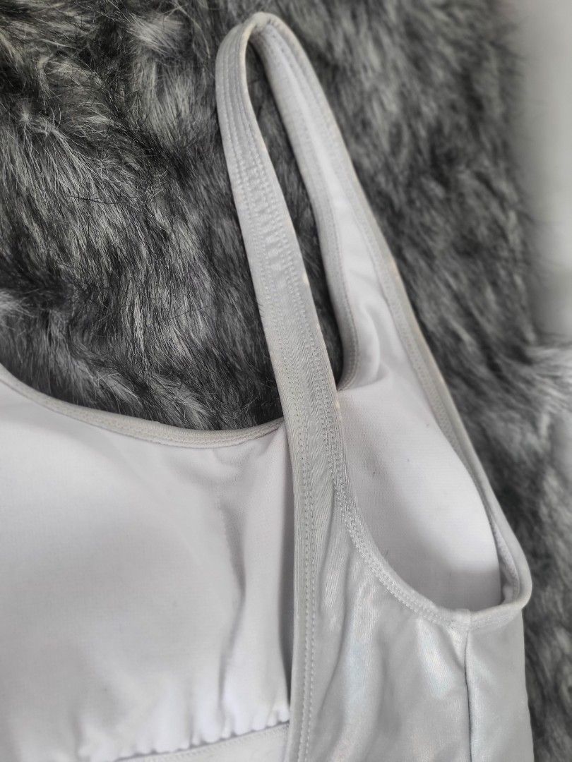 Metallic silver bikini swimsuit, Women's Fashion, Swimwear, Bikinis ...