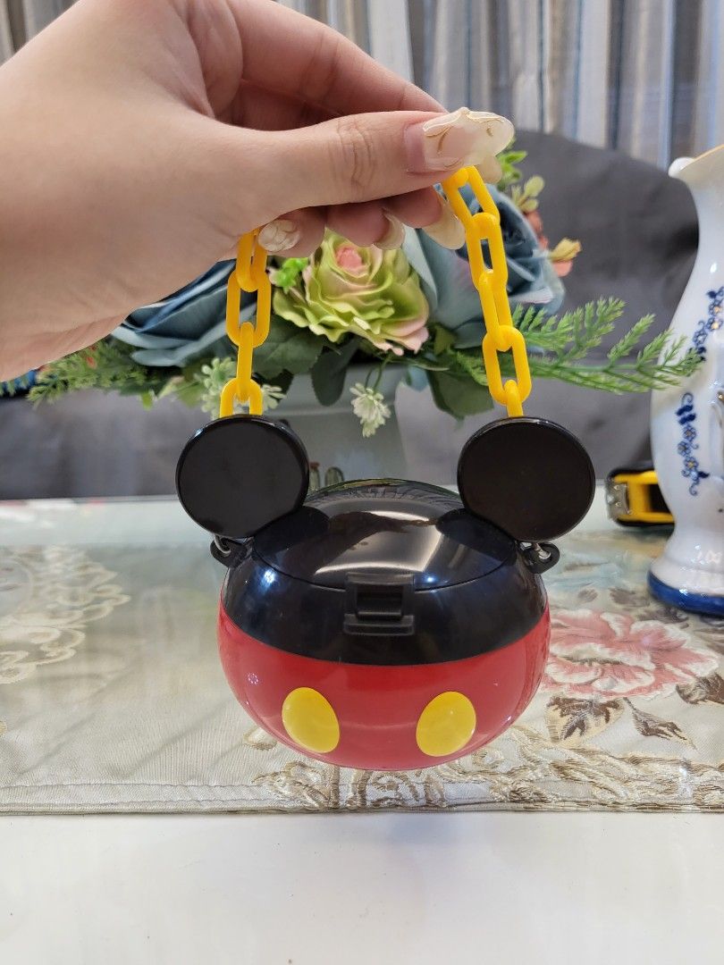 Mickey Plastic Container w/ Chain Handle, Hobbies & Toys, Toys & Games ...