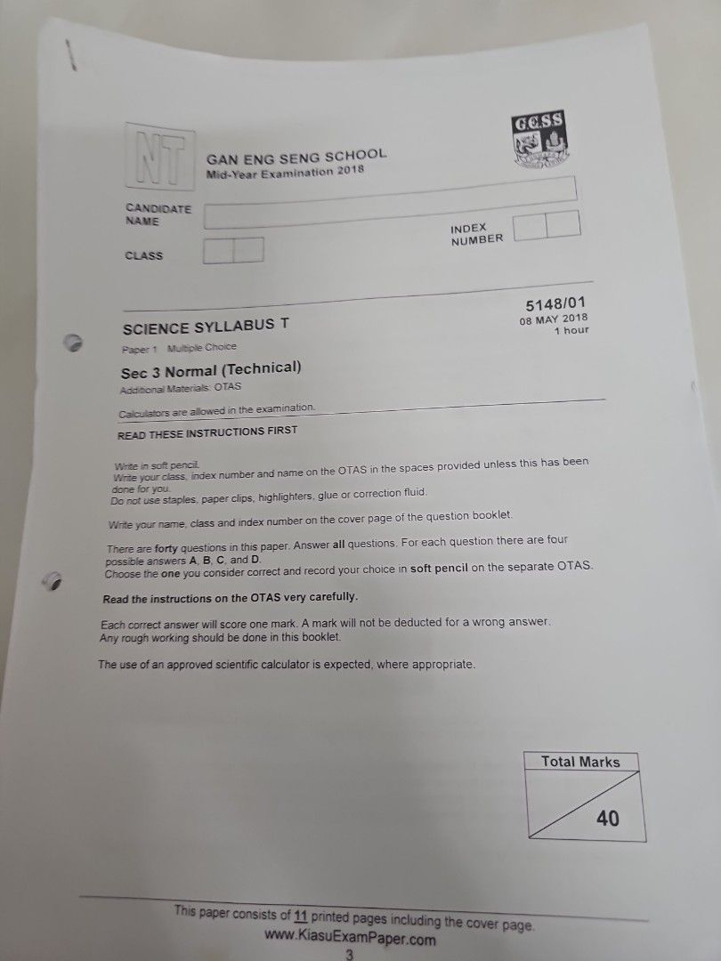 Mid Year & Semestral Exam papers 2018, Hobbies & Toys, Books ...