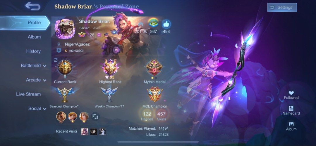 MLBB Account (Mobile Legends), Video Gaming, Video Games, Others on ...