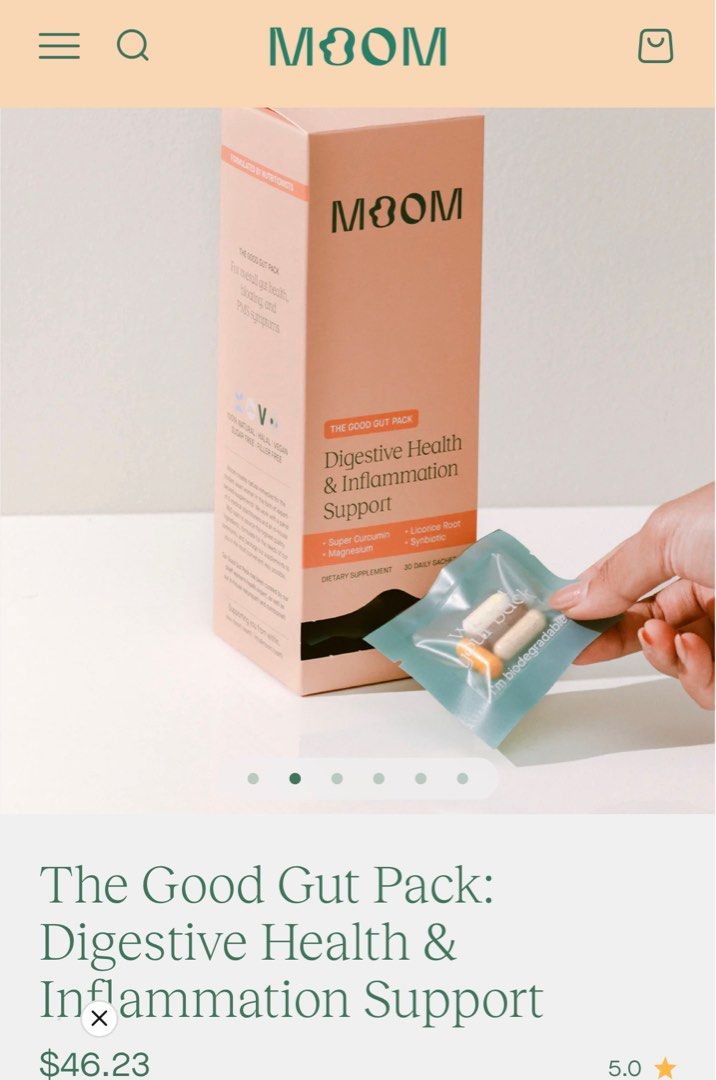 Moom Good Gut Pack x1, Health & Nutrition, Health Supplements, Vitamins ...