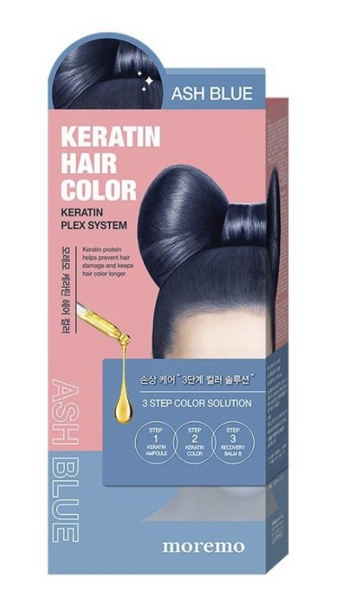 moremo keratin ash blue hair dye, Beauty & Personal Care, Hair on Carousell