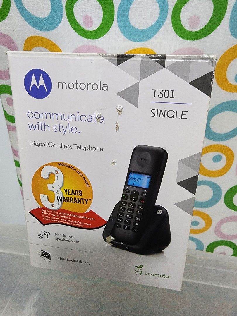 Motorola T301 Digital Cordless Phone, Mobile Phones & Gadgets, Other Gadgets on Carousell