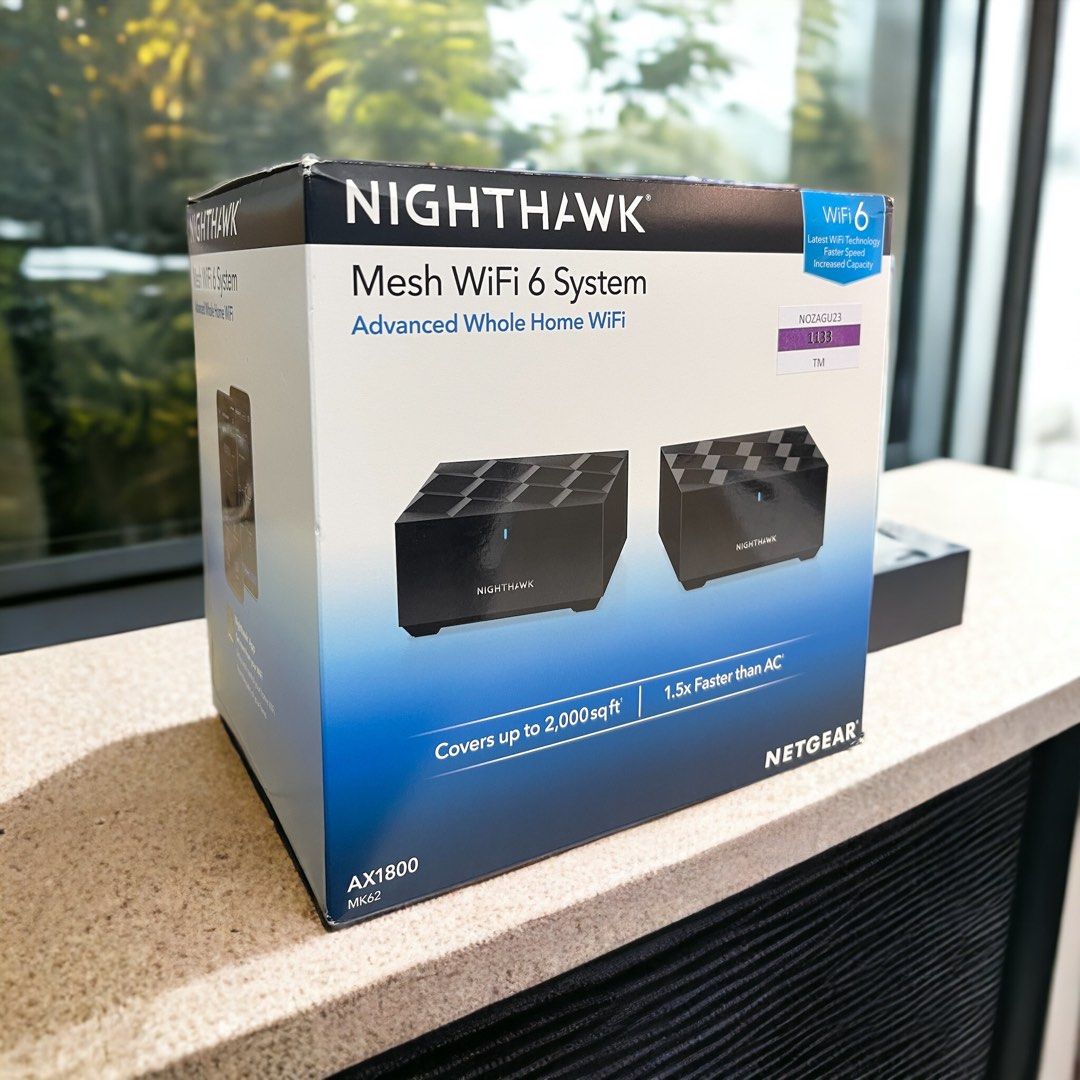 NETGEAR Nighthawk (MK62) Whole Home Mesh WiFi 6 System - AX1800 Router ...