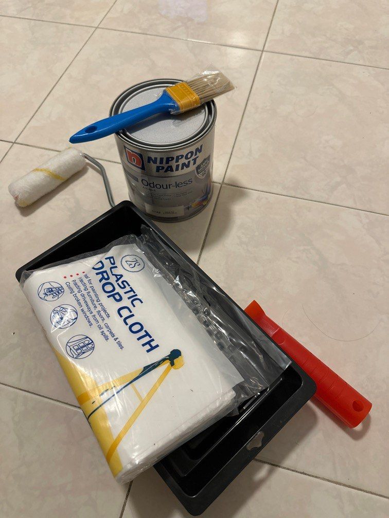 Nippon Odourless paint 1L set, Furniture & Home Living, Home ...