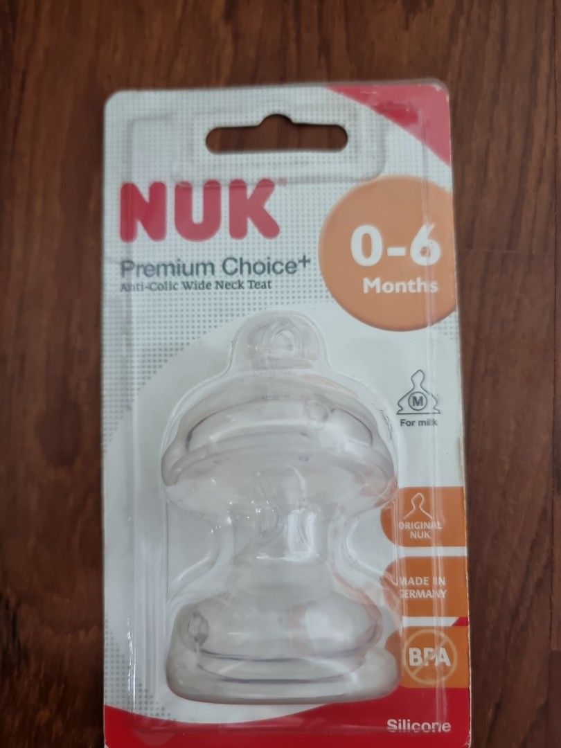 NUK Premium Choice+ Anti-Colic Wide Neck teat, Babies & Kids, Nursing ...