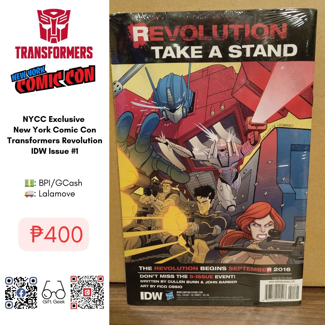 NYCC Exclusive Transformers Revolution IDW Issue #1 Sealed, Hobbies ...