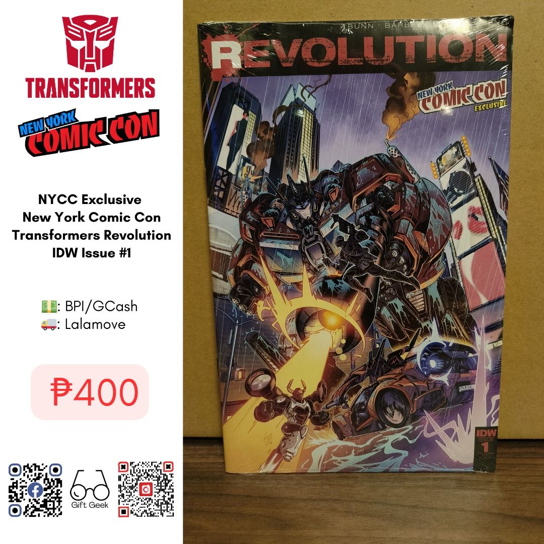 NYCC Exclusive Transformers Revolution IDW Issue #1 Sealed, Hobbies ...
