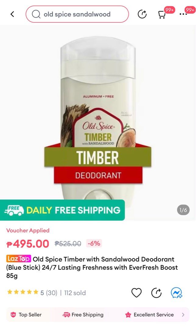 Old Spice Timber with Sandalwood, Beauty & Personal Care, Men's ...