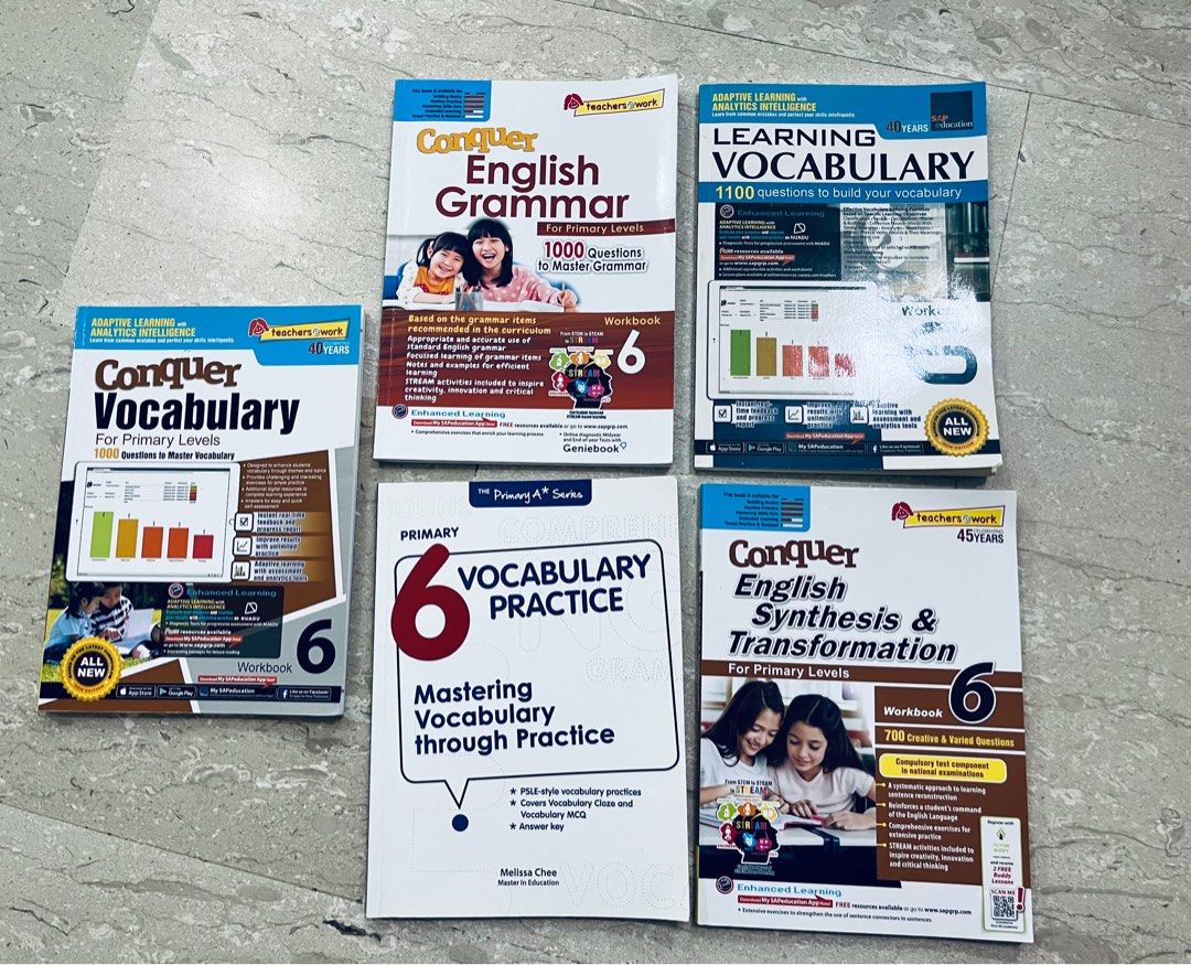 P6 English Assessment Books/ P6 Vocabulary/ P6 Grammar/ P6 Synthesis & Transformation, Hobbies ...