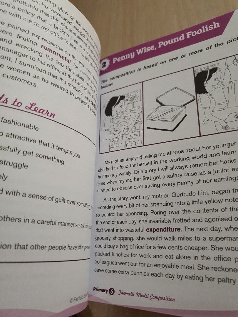 P6 English Compositions Thematic Models, Hobbies & Toys, Books ...