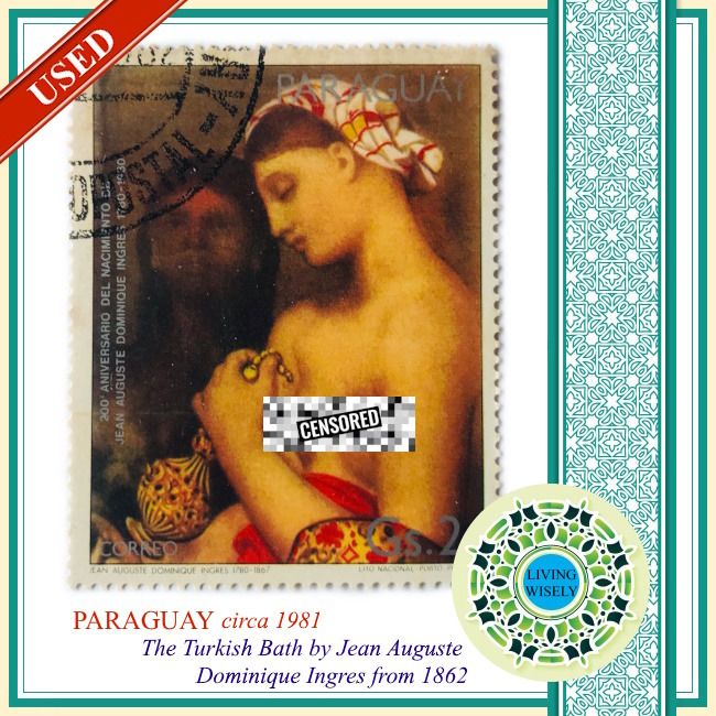 Paraguay circa 1981 The Turkish Bath by Jean Auguste Dominique Ingres Stamp, Hobbies & Toys ...