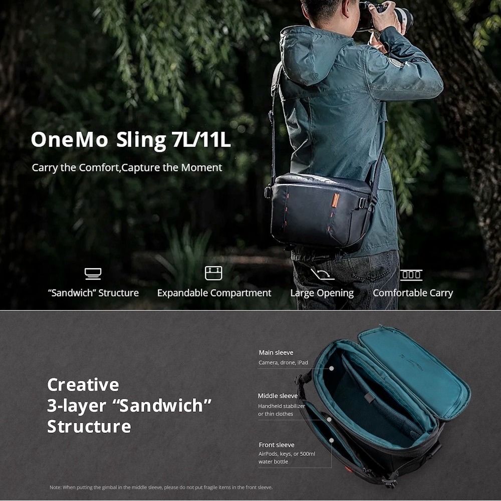 PGYTECH 7L / 11L OneMo Sling Camera Shoulder Bag, Photography ...