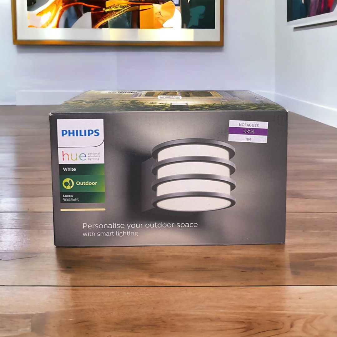 PHILIPS hue Hue Lucca White Outdoor Wall Light (Bridge required), Smart ...