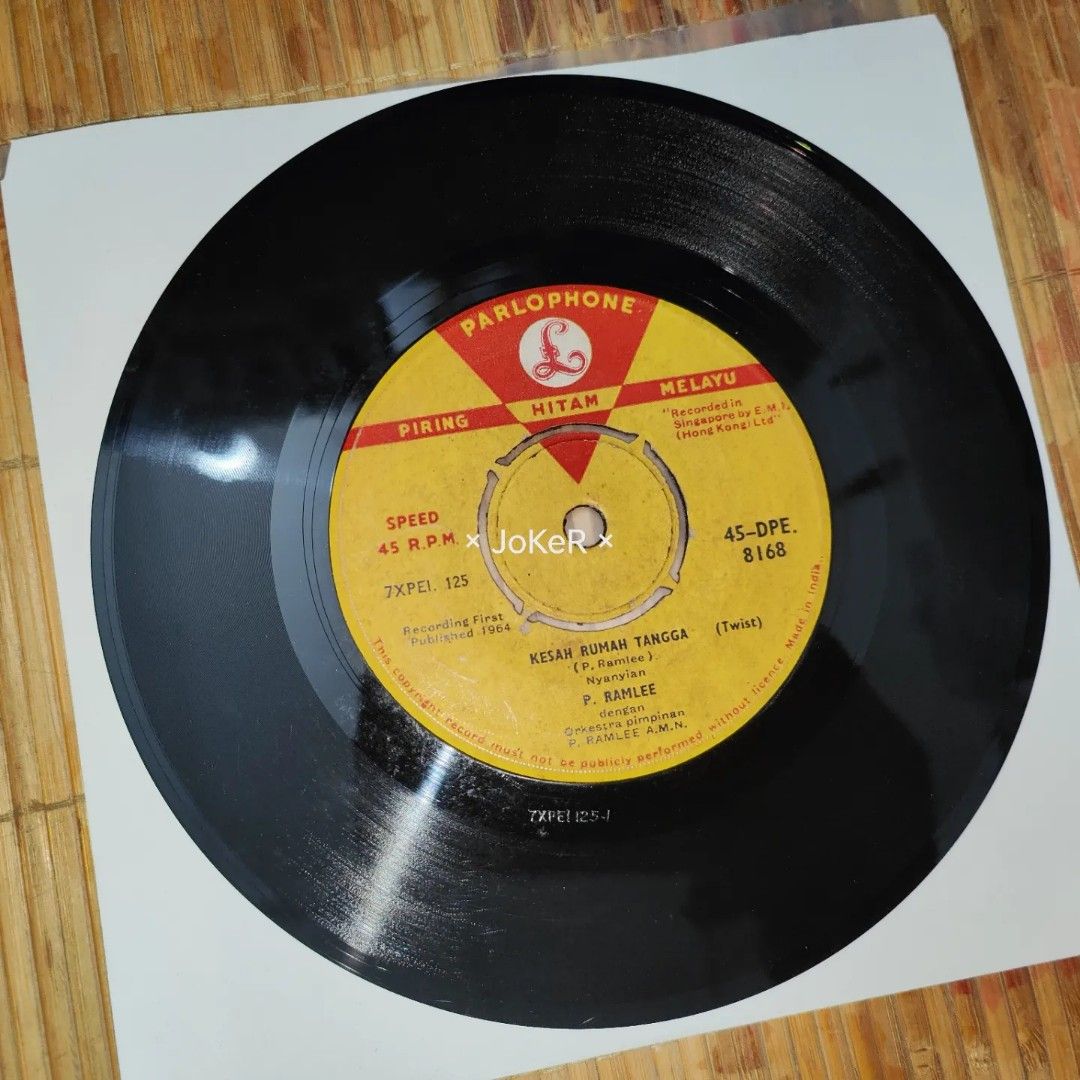 PIRING HITAM / VINYL / EP / LP LAGU DARI FILEM P.RAMLEE, Audio, Other ...