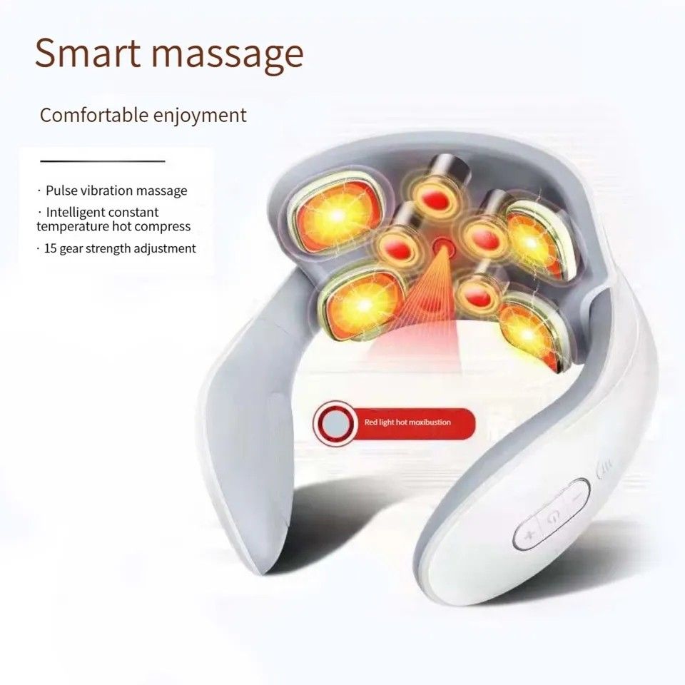 (PO)Neck Massage Intelligent Charging Heating Hot Pressing Magnetic ...