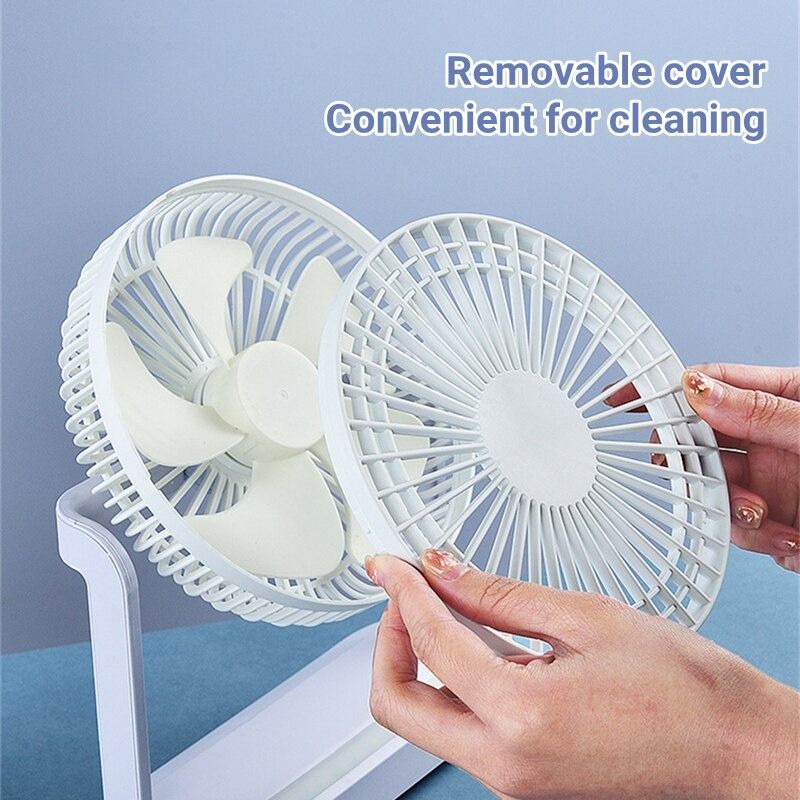 Portable Fan Battery Ceiling Fan With Light USB Fan Desk Table Fan Mini ...