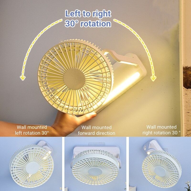 Portable Fan Battery Ceiling Fan With Light USB Fan Desk Table Fan Mini ...