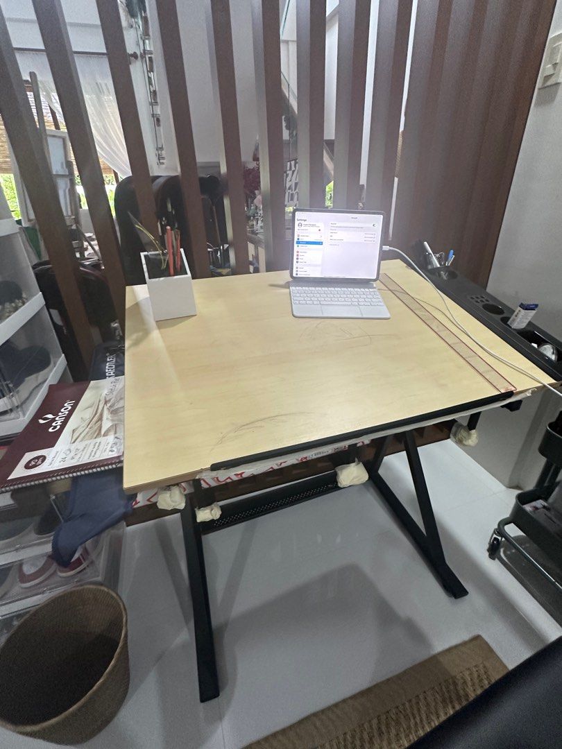 Preloved Drafting Table, Furniture & Home Living, Office Furniture ...