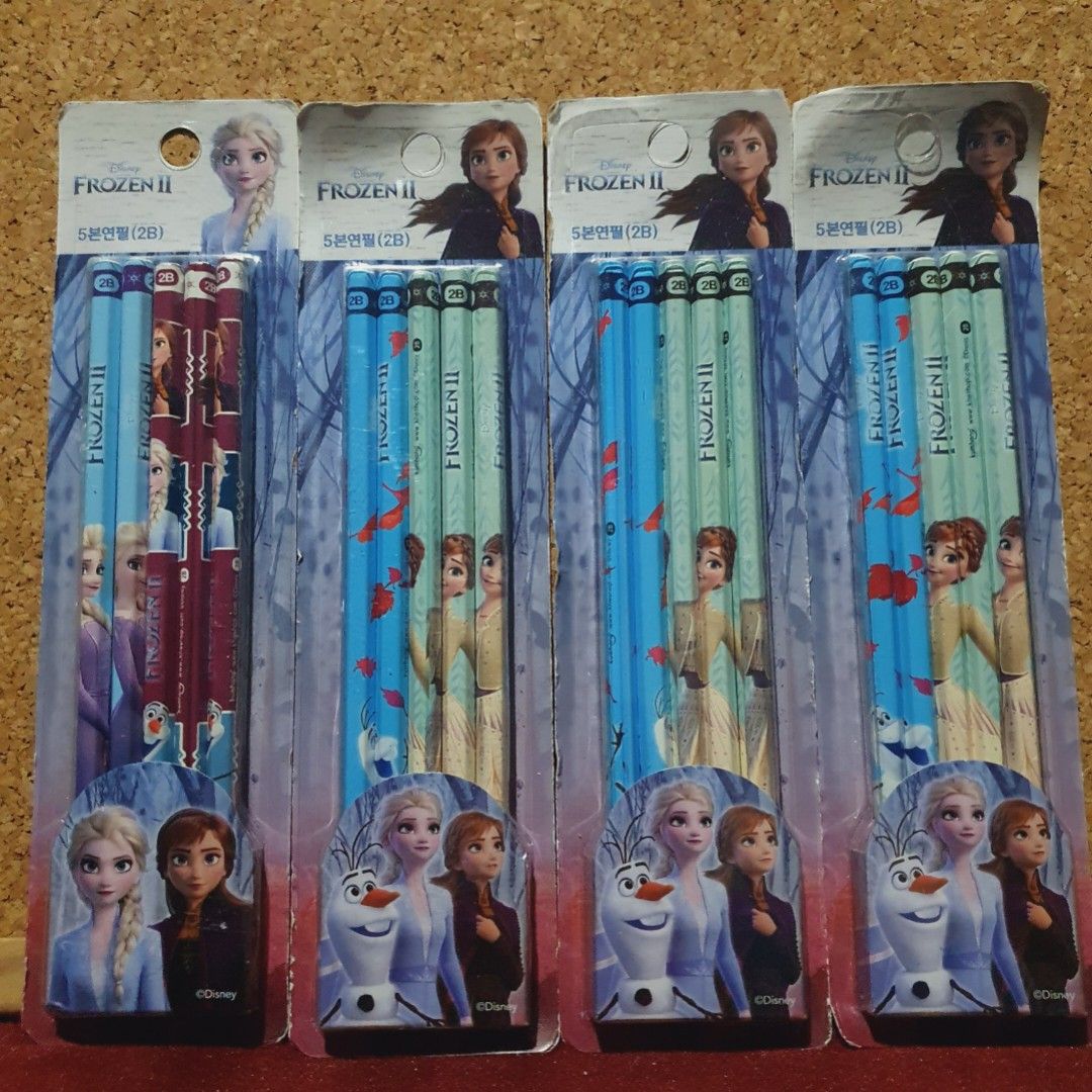 (Price per set) Disney Frozen 2B Pencils 5pcs per set, Hobbies & Toys ...