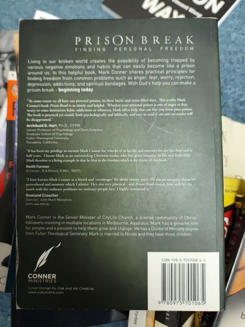 Prison break by mark Connor, Hobbies & Toys, Books & Magazines, Fiction & Non-Fiction on Carousell