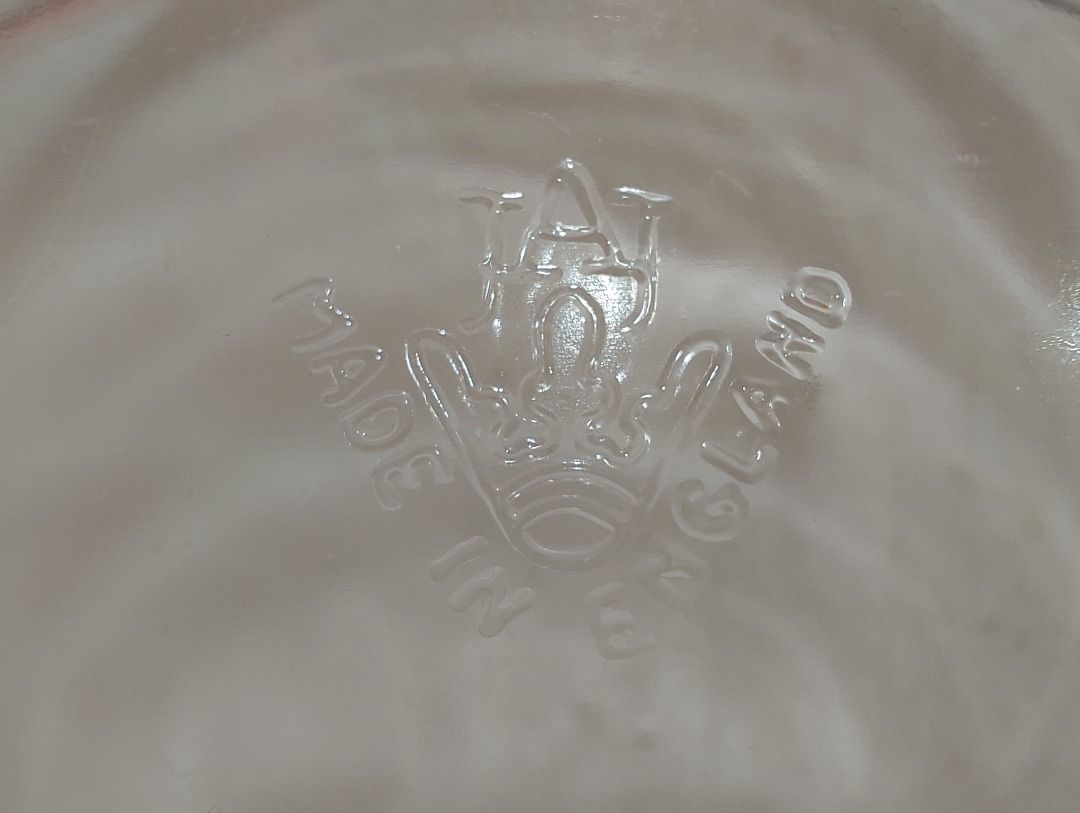 Pyrex JAJ made in England english mangkuk kaca clear glass bowl vintage ...