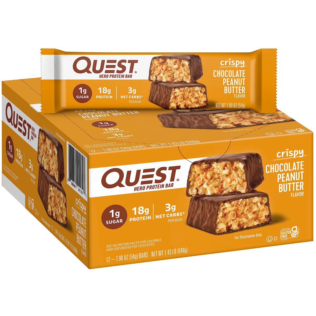 Quest HERO Protein Bar (Blueberry Cobbler/Chocolate Caramel Pecan ...