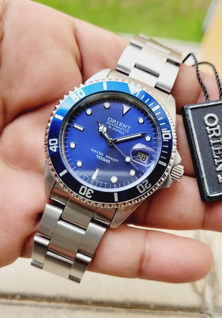 Rare Orient Sub Navy Blue Dial Mint Condition 2ER00002D, Men's Fashion ...