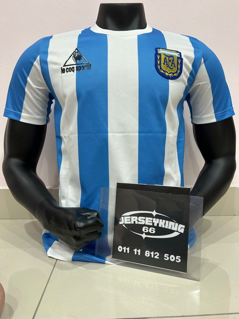 [RETRO] Argentina World Cup 1986 Jersey - Maradona/10, Men's Fashion ...