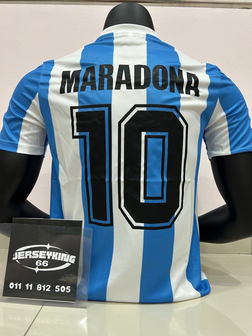 [RETRO] Argentina World Cup 1986 Jersey - Maradona/10, Men's Fashion ...