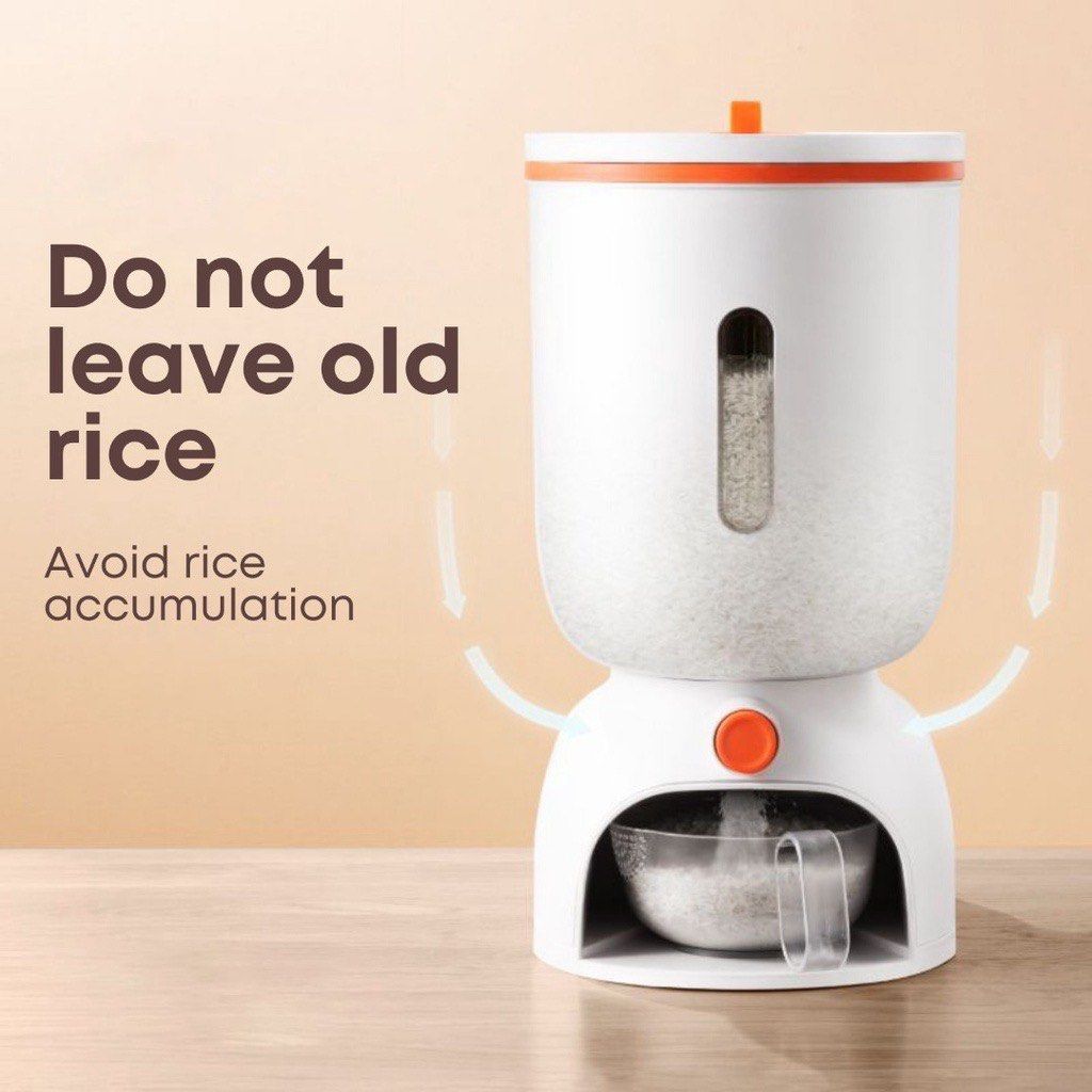 Rice Dispenser Storage Pot Holder 6.5KG, Furniture & Home Living ...