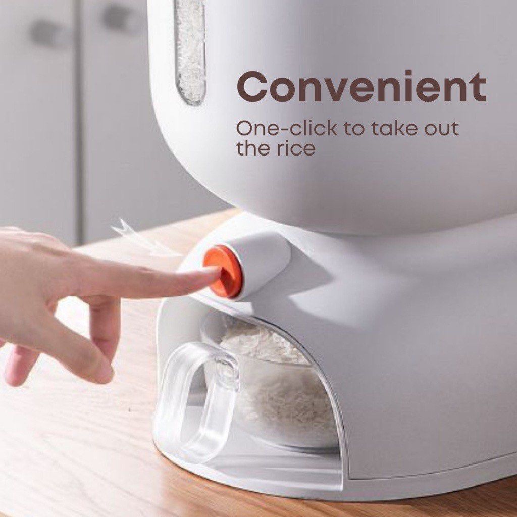 Rice Dispenser Storage Pot Holder 6.5KG, Furniture & Home Living ...