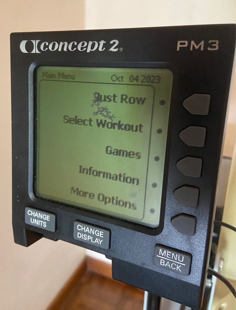 Rowing machine Concept 2 PM3, Sports Equipment, Exercise & Fitness ...