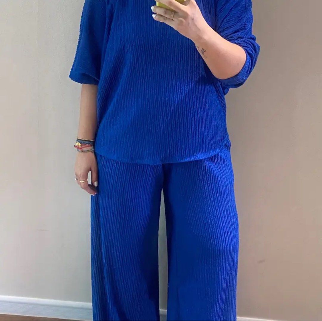 Royal Blue Coordinates (Long sleeves and Pants) up to XL, Women's ...