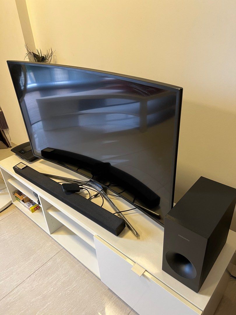 Samsung curve TV 4and Samsung sound bar, TV & Home Appliances, TV ...