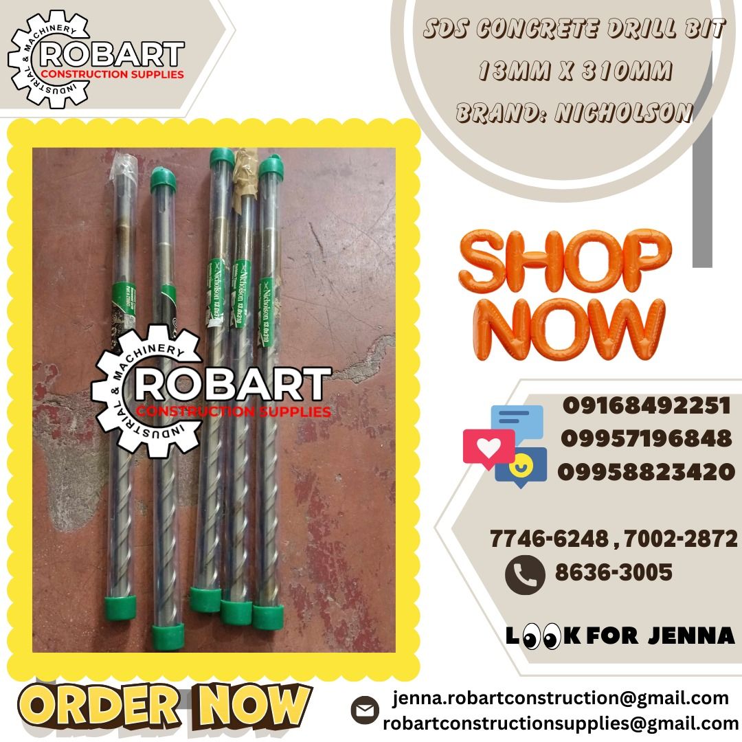 sds concrete drill bit 13mm x 310mm, Commercial & Industrial ...