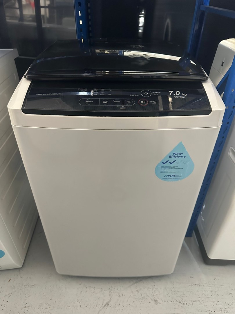 SHARP 7KG TOP LOAD WASHING MACHINE ES718X, TV & Home Appliances ...