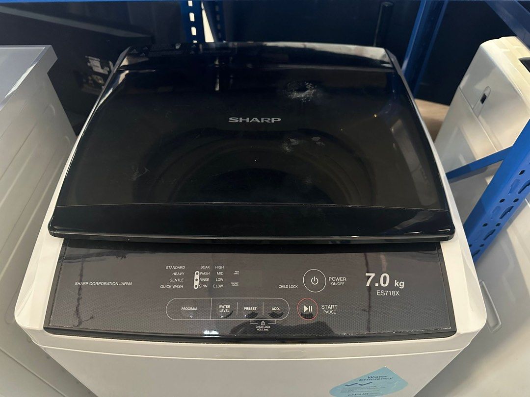 SHARP 7KG TOP LOAD WASHING MACHINE ES718X, TV & Home Appliances ...