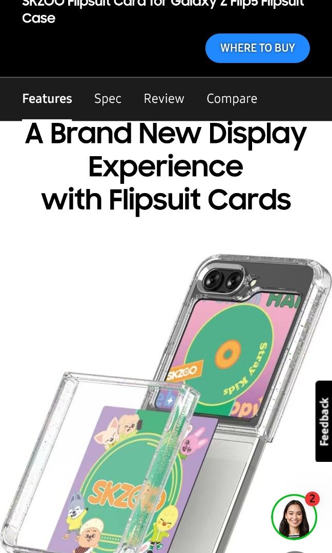 SKZOO Flipsuit Card for Galaxy Z Flip5 Flipsuit Case, Mobile Phones ...