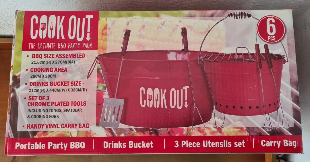 Slemcka portable bbq set, Furniture & Home Living, Outdoor Furniture on ...