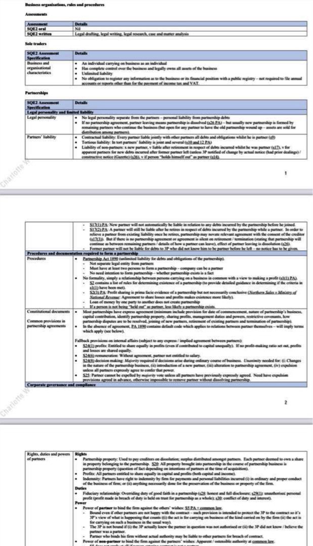 SQE - SQE2 Revision Notes (240 pages) (updated Oct 2023), Hobbies ...